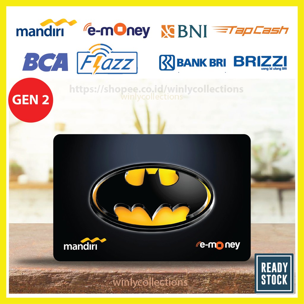 Jual KARTU EMONEY ETOLL BATMAN LOGO SUPERHERO FLAZZ BCA GEN 2 MANDIRI ...