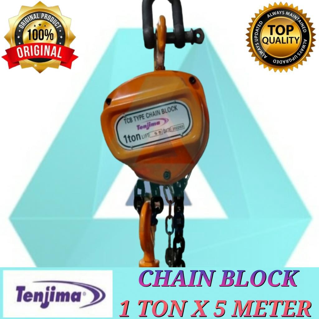 Jual Chain Block Takel Katrol LIFTING BARANG 1 Ton X 5 Meter Tenjima ...
