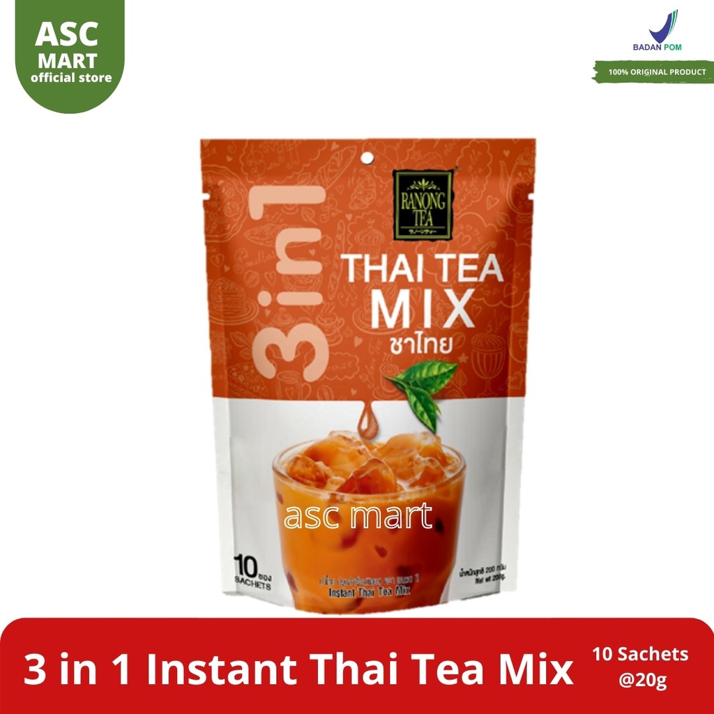 Jual Ranong Tea 3 In 1 Instant Thai Tea Mix - 10 Sachets | Shopee Indonesia