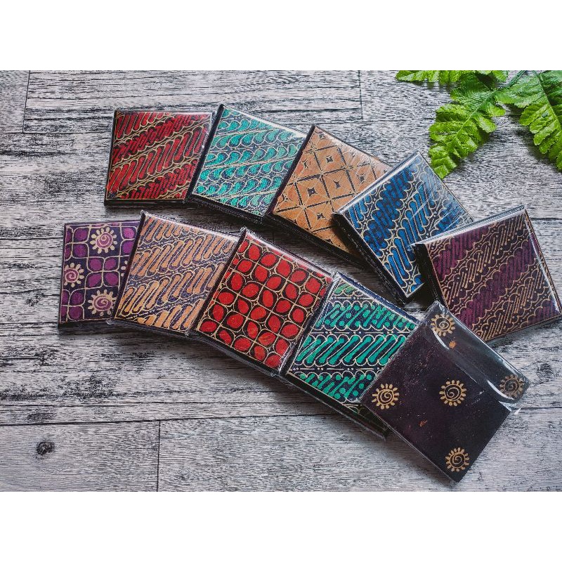 Jual Tatakan gelas kayu batik / coaster batik / alas gelas | Shopee ...