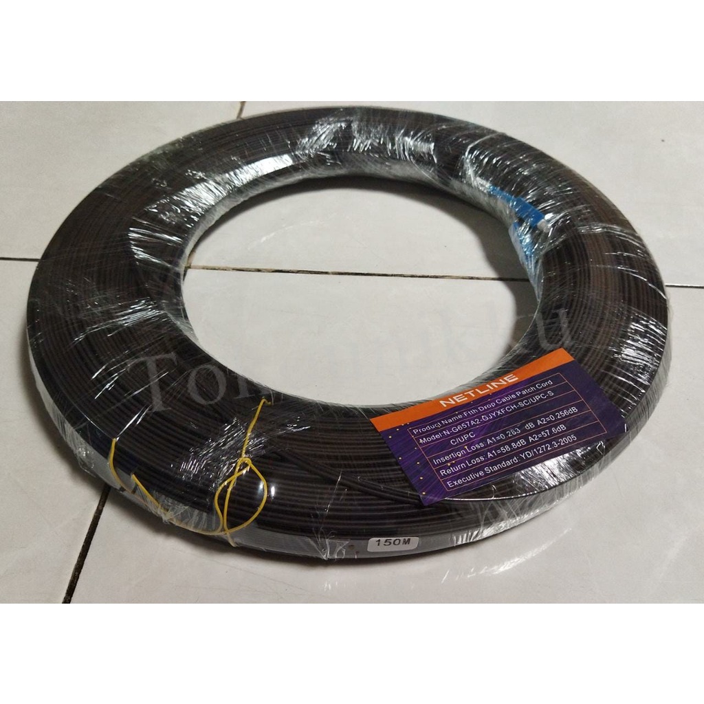Jual Kabel Fiber Optic SC-SC Single Mode Netline 150M Black - Outdoor ...