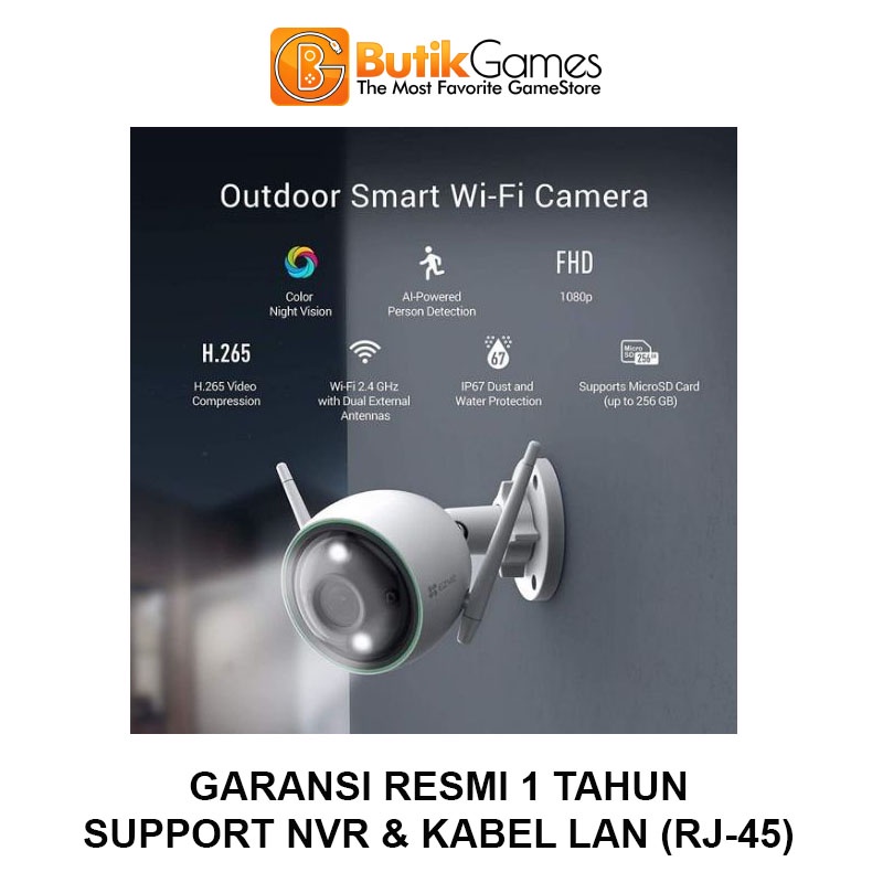 Jual Ezviz C3N IP Cam Camera CCTV Outdoor Color Night Vision 2MP 1080p ...