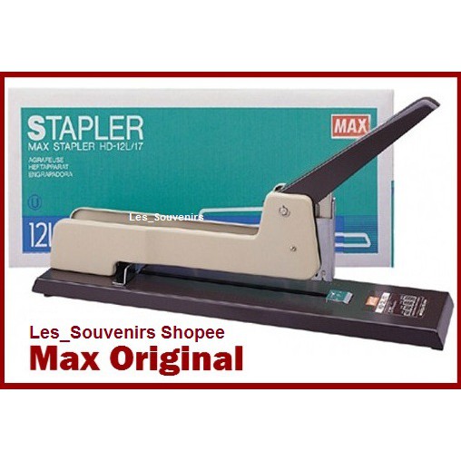 Jual Original Stapler Max HD 12L 17 Alat Staples Jilid Besar Kapasitas ...