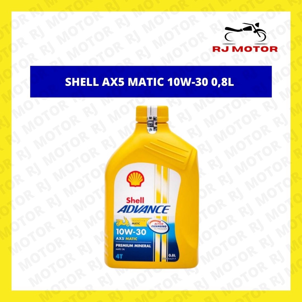 Jual OLI SHELL AX5 MATIC 4T 10W 30 0,8 L OLI MOTOR ASLI SHELL | Shopee ...