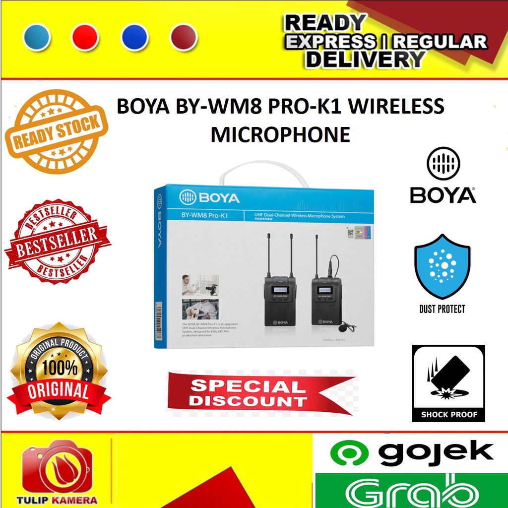 Jual BOYA BY-WM8 PRO-K1 WIRELESS MICROPHONE | Shopee Indonesia
