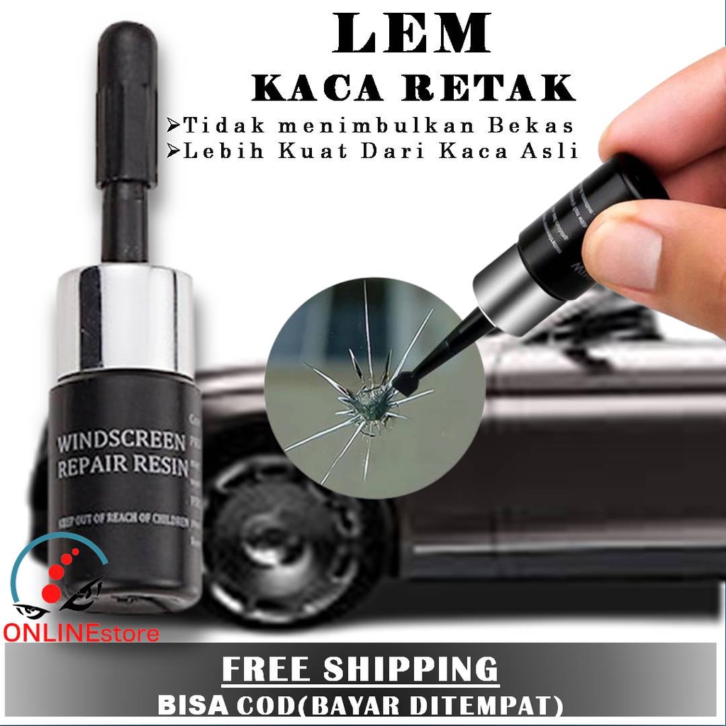 Jual Windshield Repair Kit Glass Lem Perekat Kaca Mobil Hp Aquarim Penutup Penghilang Retak ...