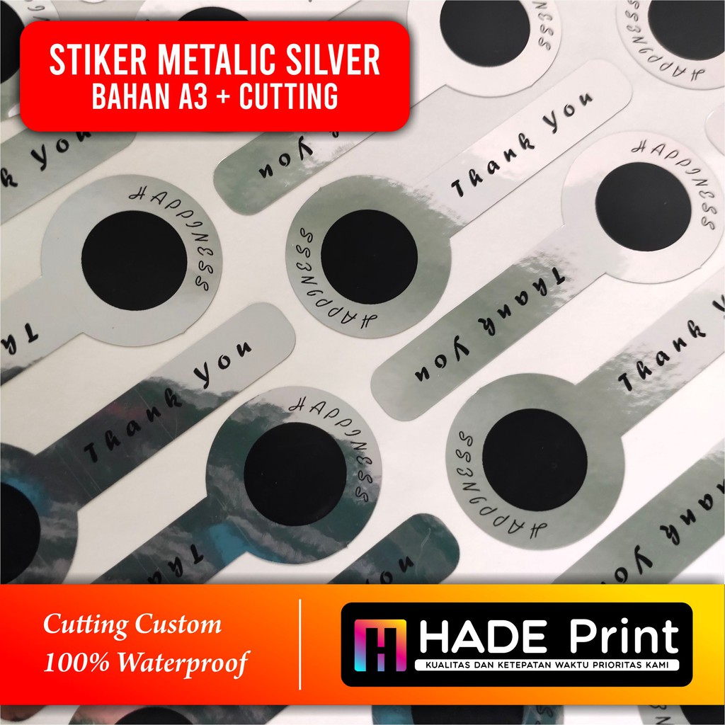 Jual Stiker Label Metalic Silver Print and Cut | Shopee Indonesia