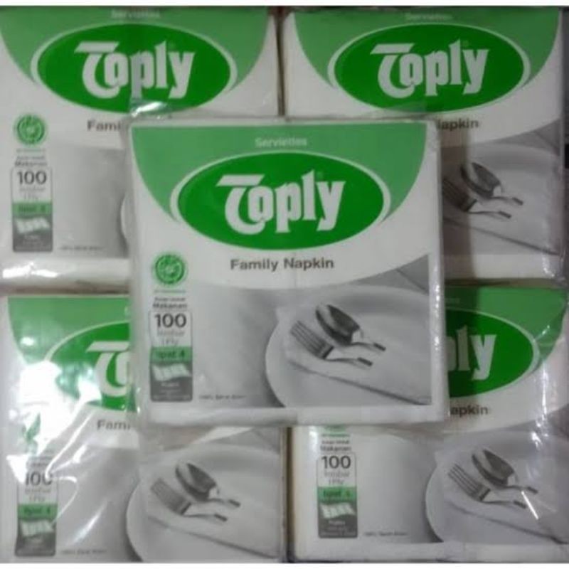 Jual TOPLY FAMILY NAPKIN 100 LEMBAR | Shopee Indonesia