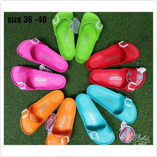 Jual Red apple Sandal original dari bangkok Model 1 strap | Shopee ...
