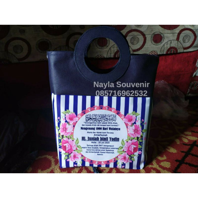 Jual tas berkat/tas hajatan muat DUS UK.20x20 cm model pegangan bulat ...