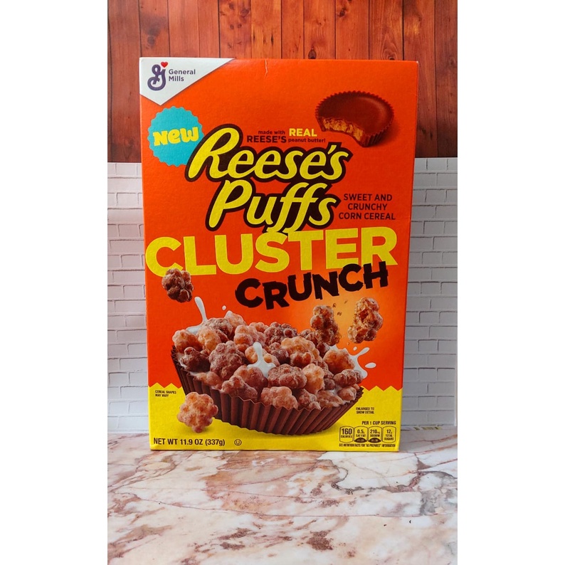 Jual Reeses Puffs cluster crunch Cereal 11.9oz ( 337gr ) | Shopee Indonesia