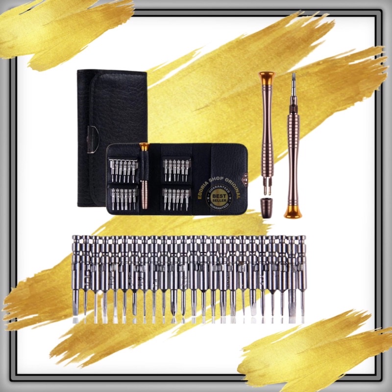 Jual OBENG SET 25 ITEM REPARASI SERVIS LAPTOP HP ANDROID | Shopee Indonesia