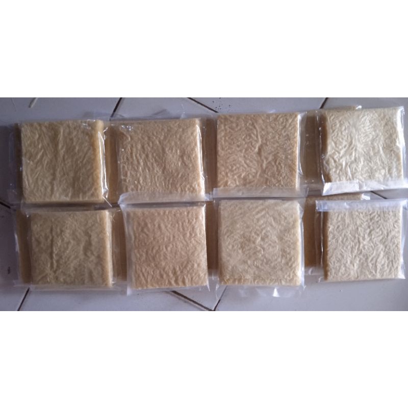 Jual TERBARU Kulit Tahu Tawar Uk 12cm×12cm isi 50 lembar Warna PUtih ...