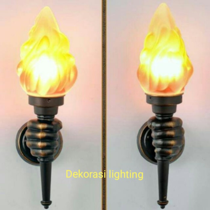 Jual New L1001 Lampu dinding taman pila api obor waterproof vintage ...