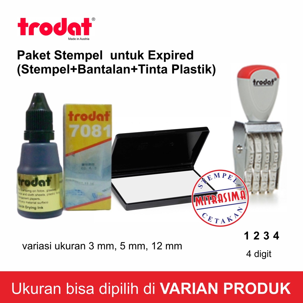 Jual stempel expired manual angka | Shopee Indonesia