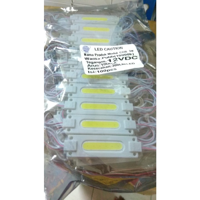 Jual (100 PCS) LED Modul COB 3W 12V Putih Lampu 3 watt Lensa Doff 3watt | Shopee Indonesia