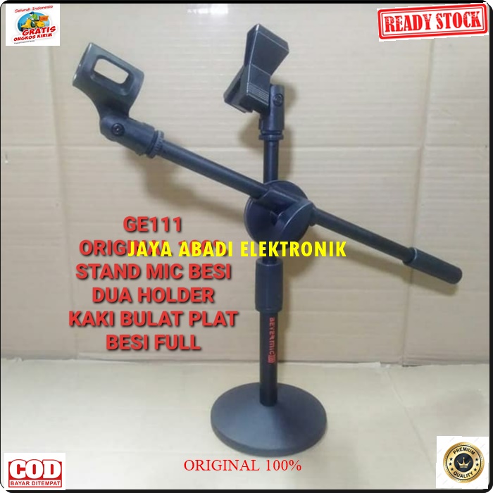 Jual G111 STAND MIC BAHAN BESI 80 CM KAKI BULAT HOLDER MICROPHONE ...