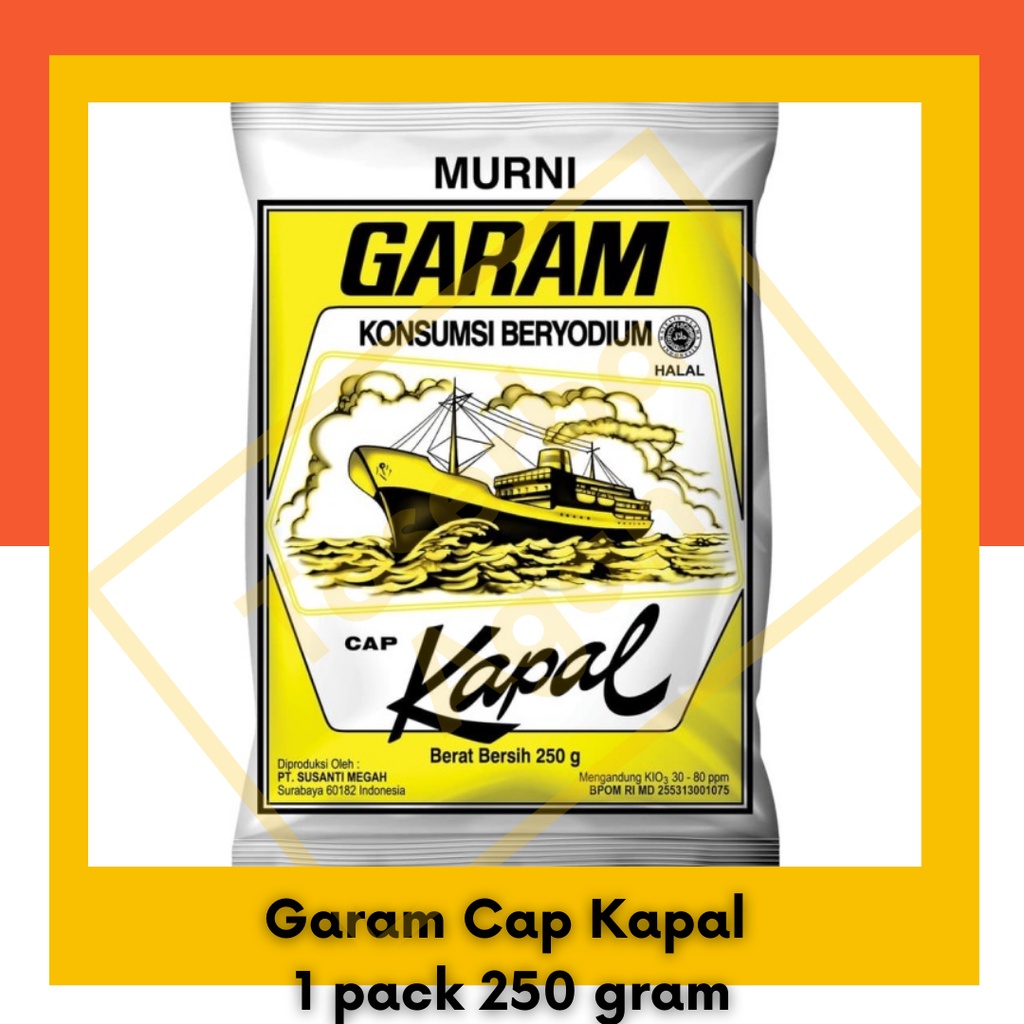 Jual Garam Bubuk Cap Kapal 1 pack 250 gram Garem SALT Garam Pasar Rame ...