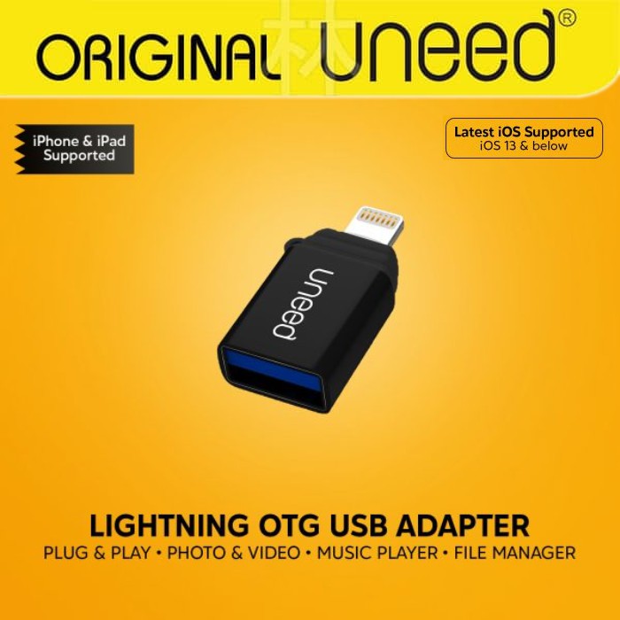 Jual Uneed UAT03Ai Lightning OTG USB Adapter Converter iPhone Plug & Play | Shopee Indonesia
