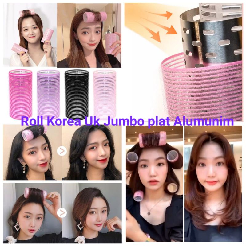 Jual Roll Rambut Korea Ukuran Jumbo Big Besar velcro Plat Alumunium U ...