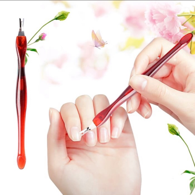 Jual RED FORK TRIM cuticle pusher fork lidah ular gunting kutikula ...