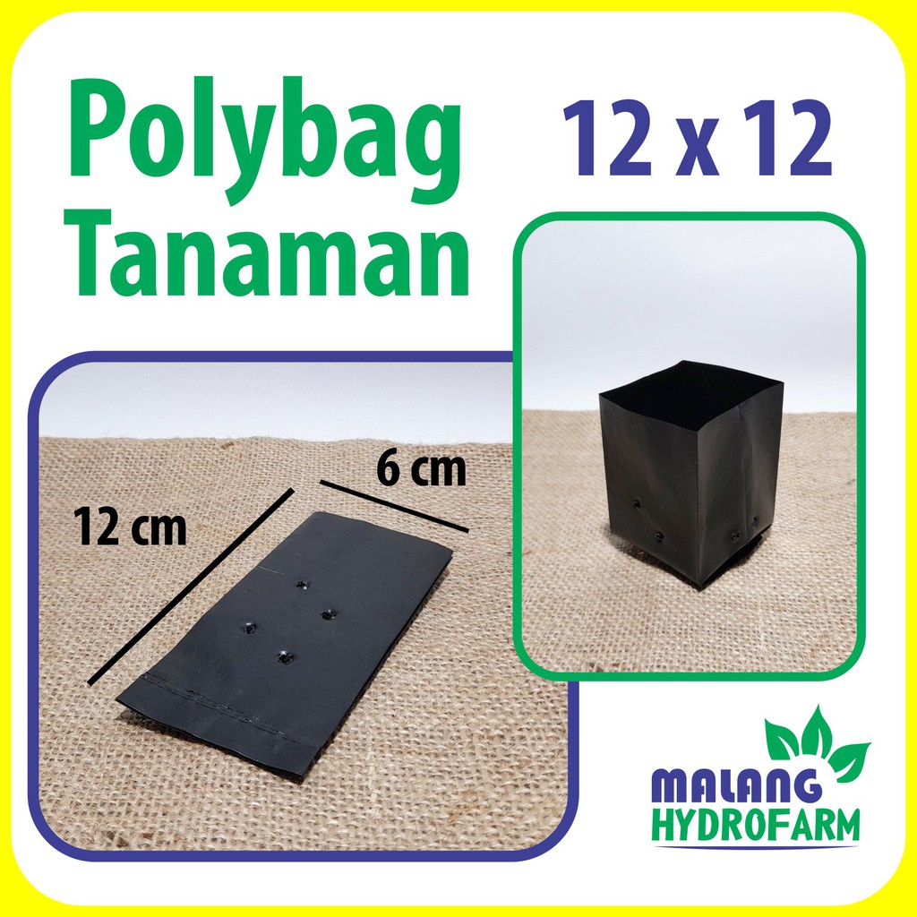 Jual Polybag 12x12 cm satuan pot plastik tanaman hias tabulampot tanah ...