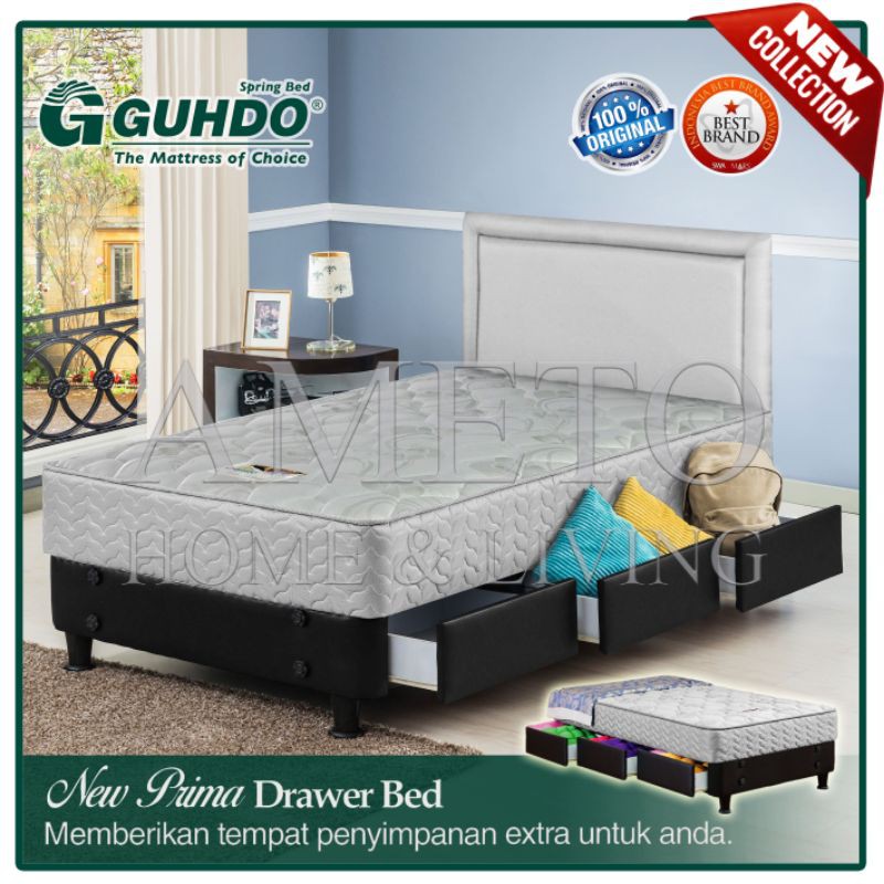 Jual Guhdo Springbed Drawer Laci New Prima 120x200 HB Prospine Full Set | Shopee Indonesia