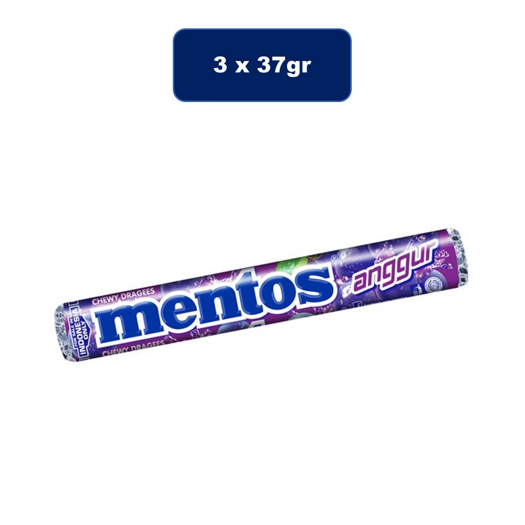 Jual Mentos Permen Anggur 3 x 37 gr | Shopee Indonesia