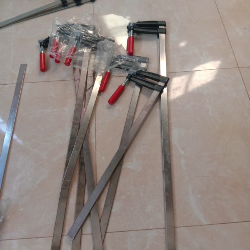 Jual Alat press kayu Clamp F Size 120 x 1200 mm - Alat penjepit / press ...