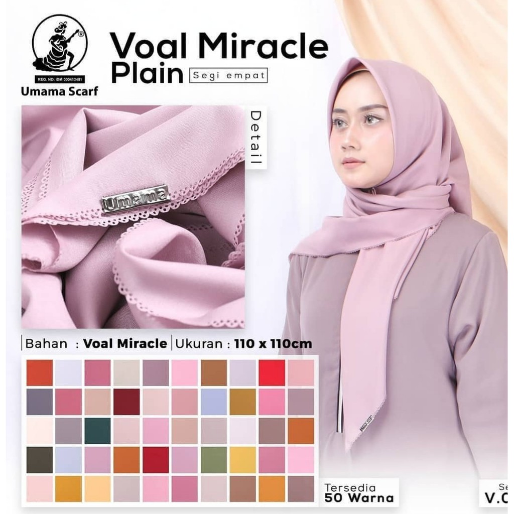 Jual SEGI EMPAT/VOAL/ MIRACLE PLAIN BY UMAMA BUNDLING 99ribu DAPAT 6 pcs | Shopee Indonesia