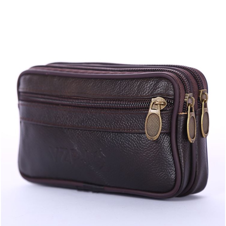 Jual DOMPET HP POUCH PRIA PREMIUM KULIT COKLAT MORGAN WA005B7 KOREA ...