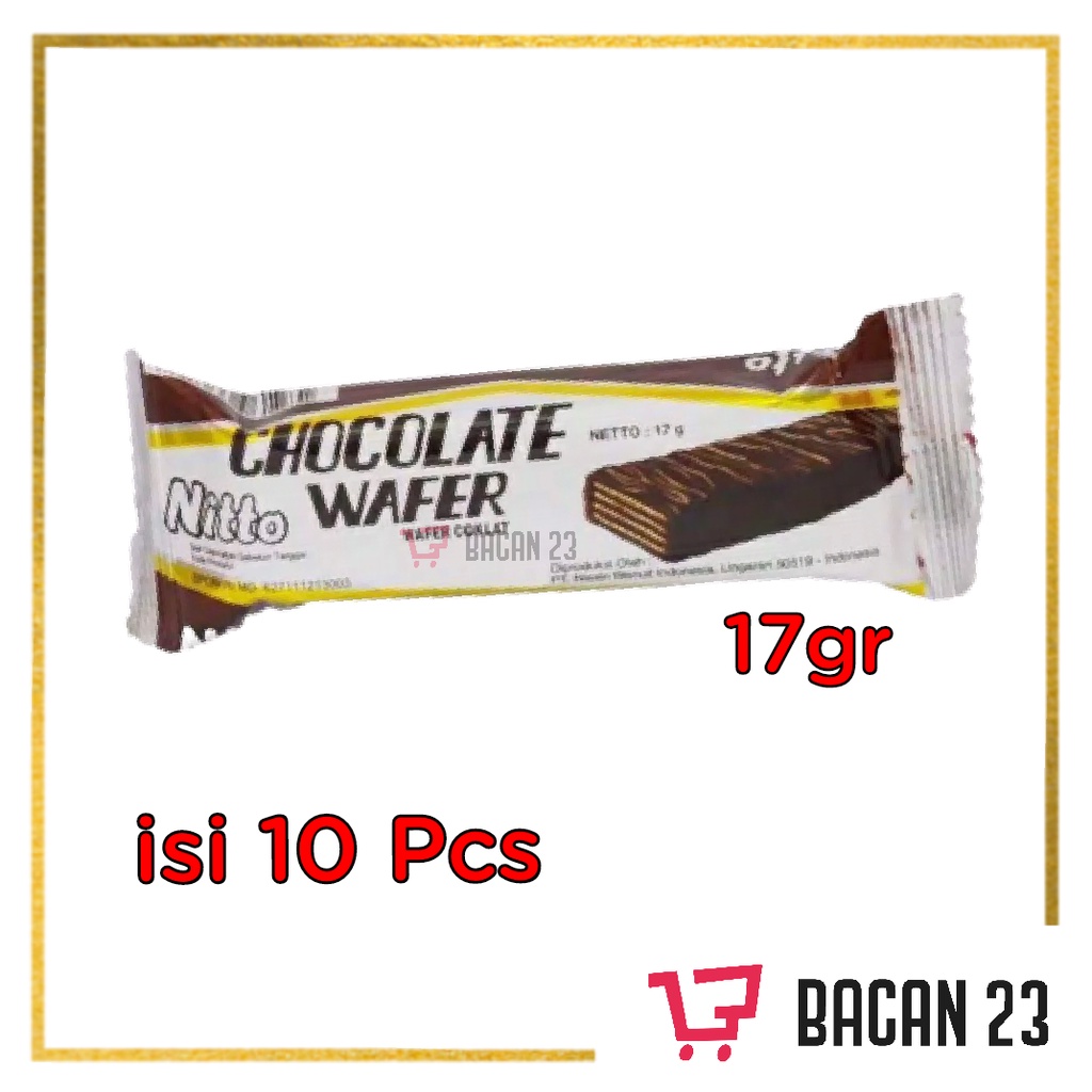 Jual Nitto Chocolate Wafer ( 10 x 17 gr ) / Wafer Coklat / Wafer Nitto ...