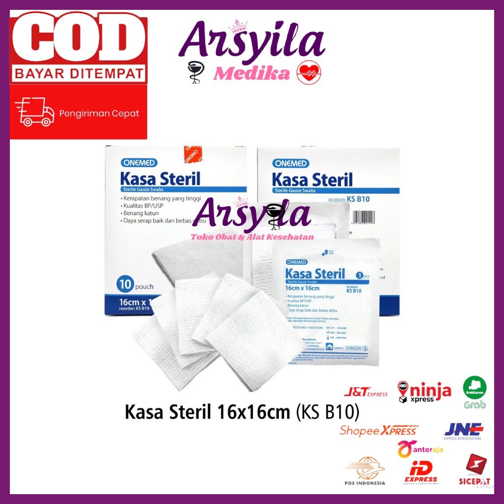 Jual Kasa Steril 16x16cm Onemed Gauze Swab Steril | Shopee Indonesia