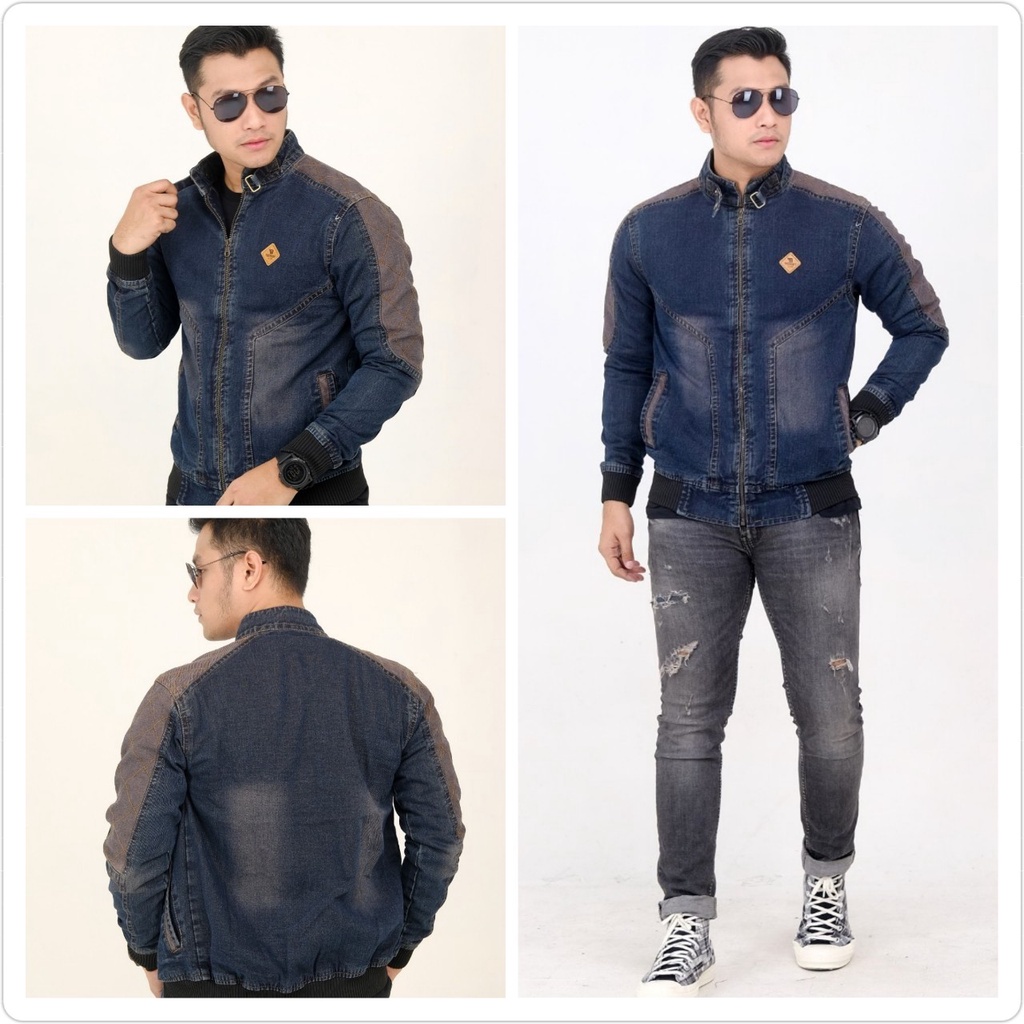 Jual JAKET JENS DENIM PRIA COWOK THE BERY Jaket Lepis resleting Logo ...