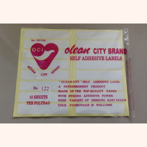 Jual STIKER LABEL PUTIH POLOS NO 103 / 104 / 105 / 106 / 107 / 108 ...