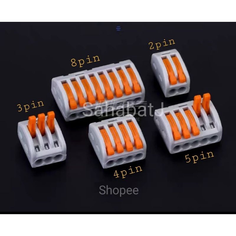 Jual Konektor Kabel wago PCT-2/3/4/5/8 pin / Universal Wire Connector Terminal | Shopee Indonesia