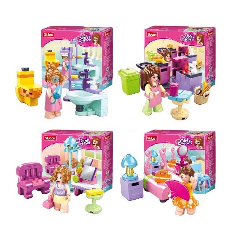Jual Sluban - Mainan Balok Susun Bricks Girls Dream Home M38-B0800 ...