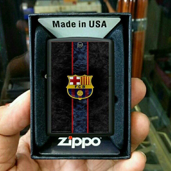 Jual Korek Api Zippo Logo FC BARCELONA | Shopee Indonesia