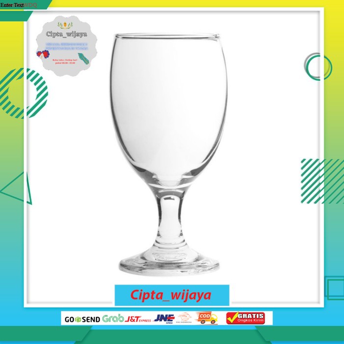 Jual Gelas Wine Kaca Beling Bening / Gelas Kaki / Gelas Jus isi 6 Pcs ...