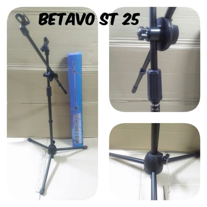 Jual STAND MIC BETAVO ST 25 PROFESIONAL STAND MICROPHONE AUDIO PRO | Shopee Indonesia