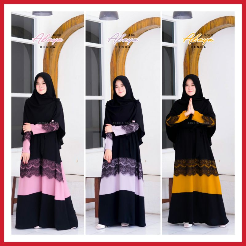 Jual Abaya Cantik Premium Renda Original by Adzkia Hijab Syar'i | Shopee Indonesia