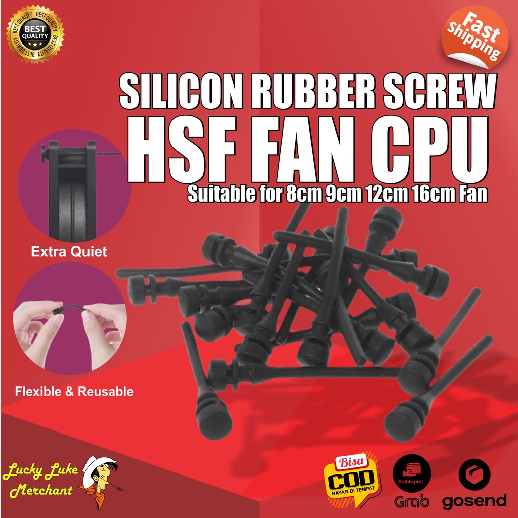 Jual HSF Fan Cpu Casing & Watercooling Sekrup Silicon Rubber Screw ...
