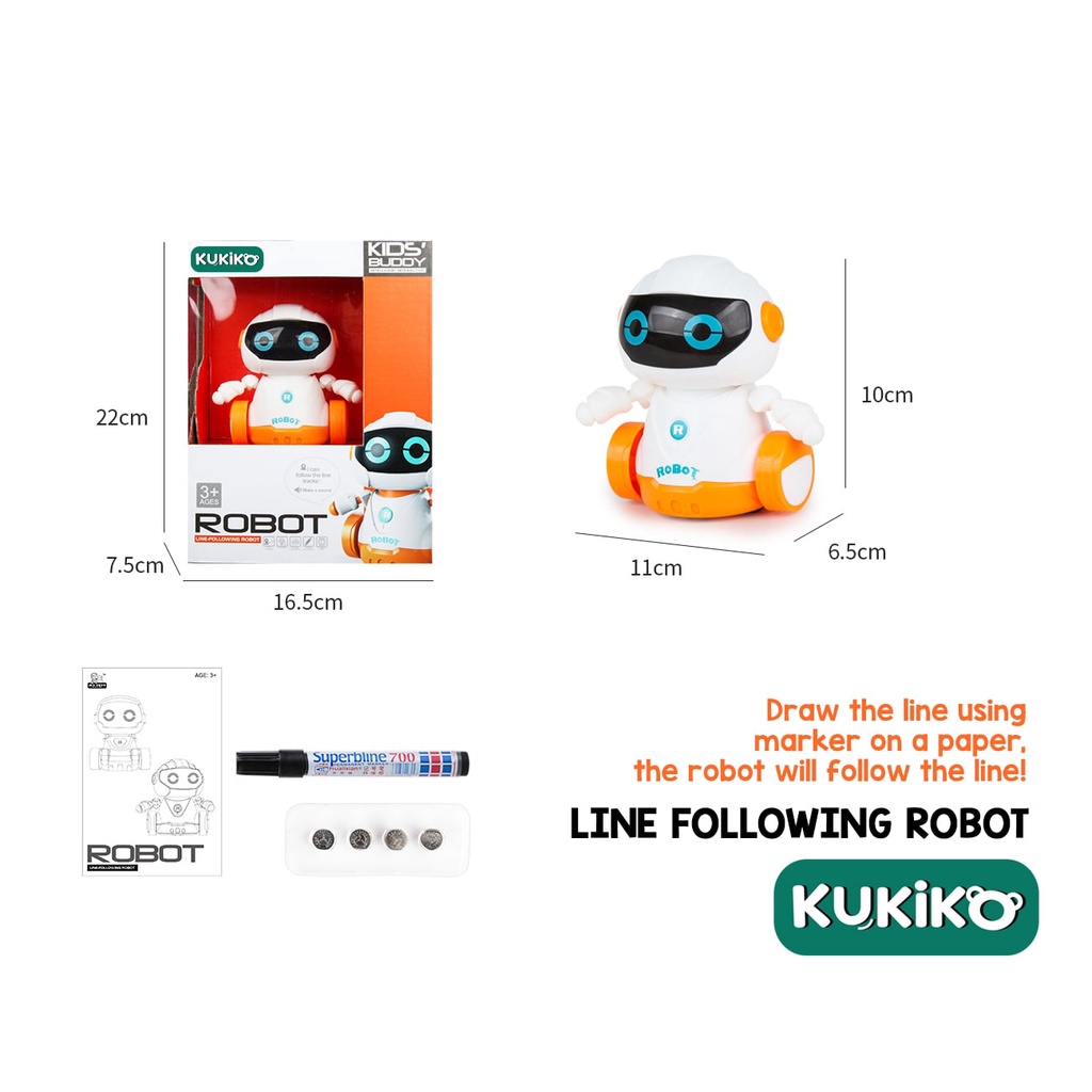 Jual Kukiko B/O Line Following Robot 620-1 | Shopee Indonesia