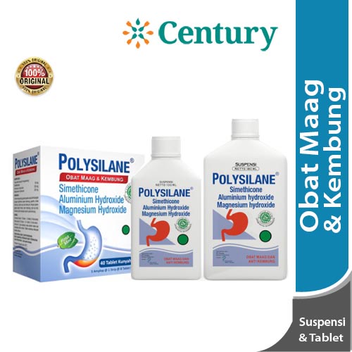 Jual Polysilane Tablet 1 Box/ Suspensi 100ml dan 180ml - Obat Maag dan ...