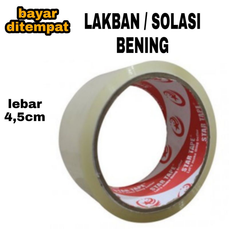 Jual LAKBAN SOLASIBAN SOLASI BENING BESAR LEBAR 2 INCH | Shopee Indonesia