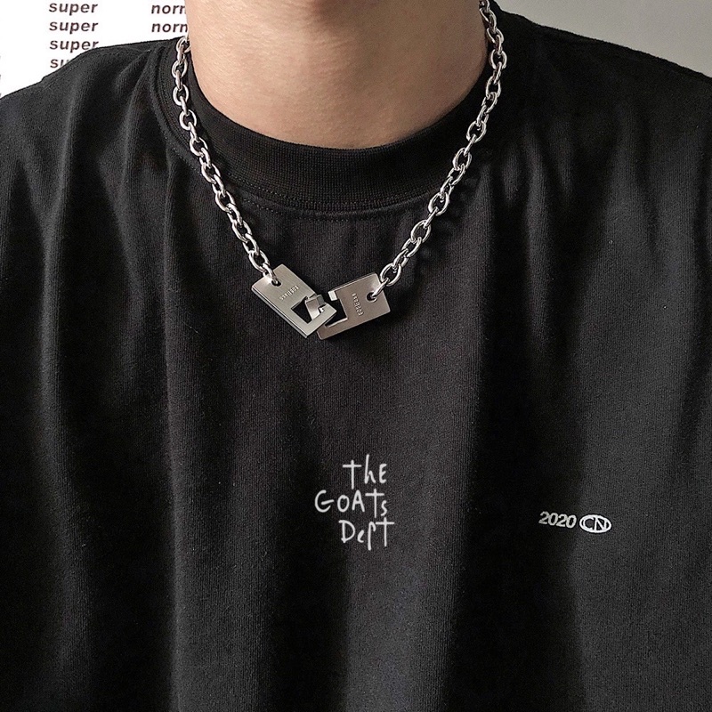 Jual The Goats Dept - ( Real Titanium ) 808 Square Chain Necklace ...