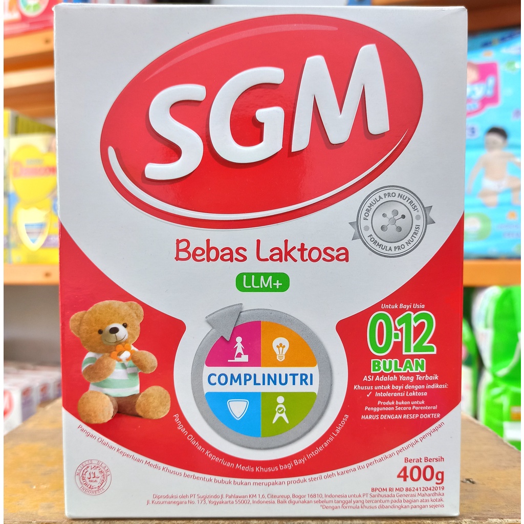 Jual Susu SGM LLM Bebas Laktosa 0 - 12 Bulan Susu Box 400 gr | Shopee ...