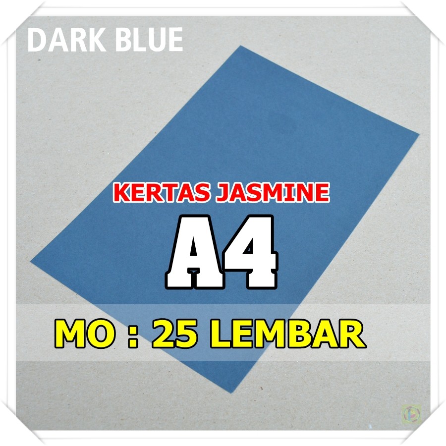 Jual Kertas Karton Jasmine / Paper Flower A4 DARK BLUE BIRU TUA ...