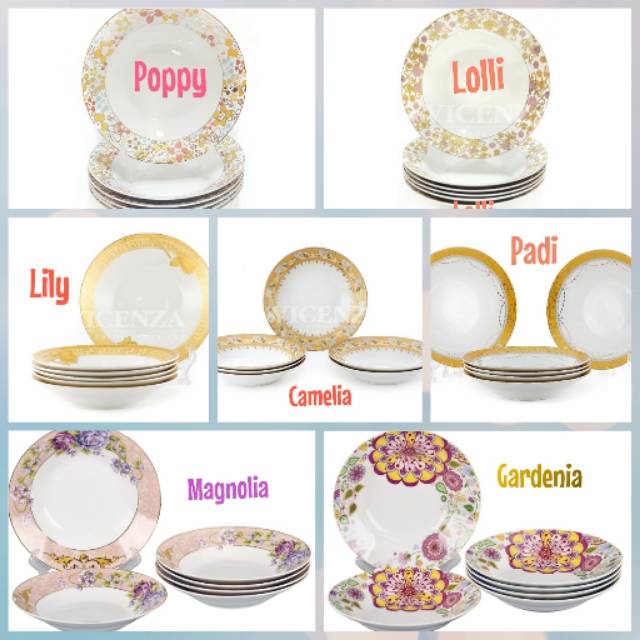 Jual Piring Makan/Piring Vicenza 9 inch B179/BA179 12 Pcs | Shopee ...