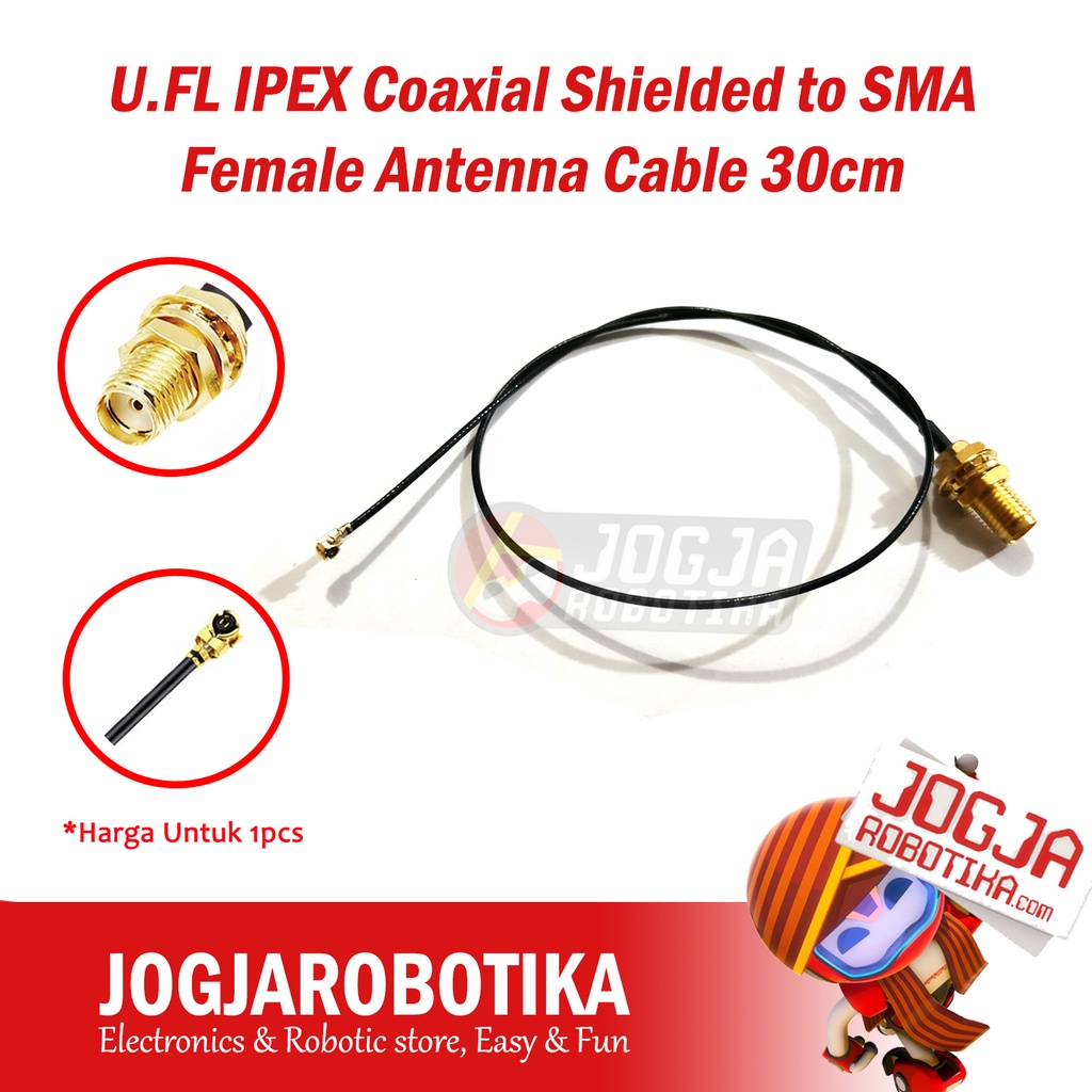 Jual U.FL IPEX Coaxial Shielded to SMA Female Antenna Cable 30cm ...
